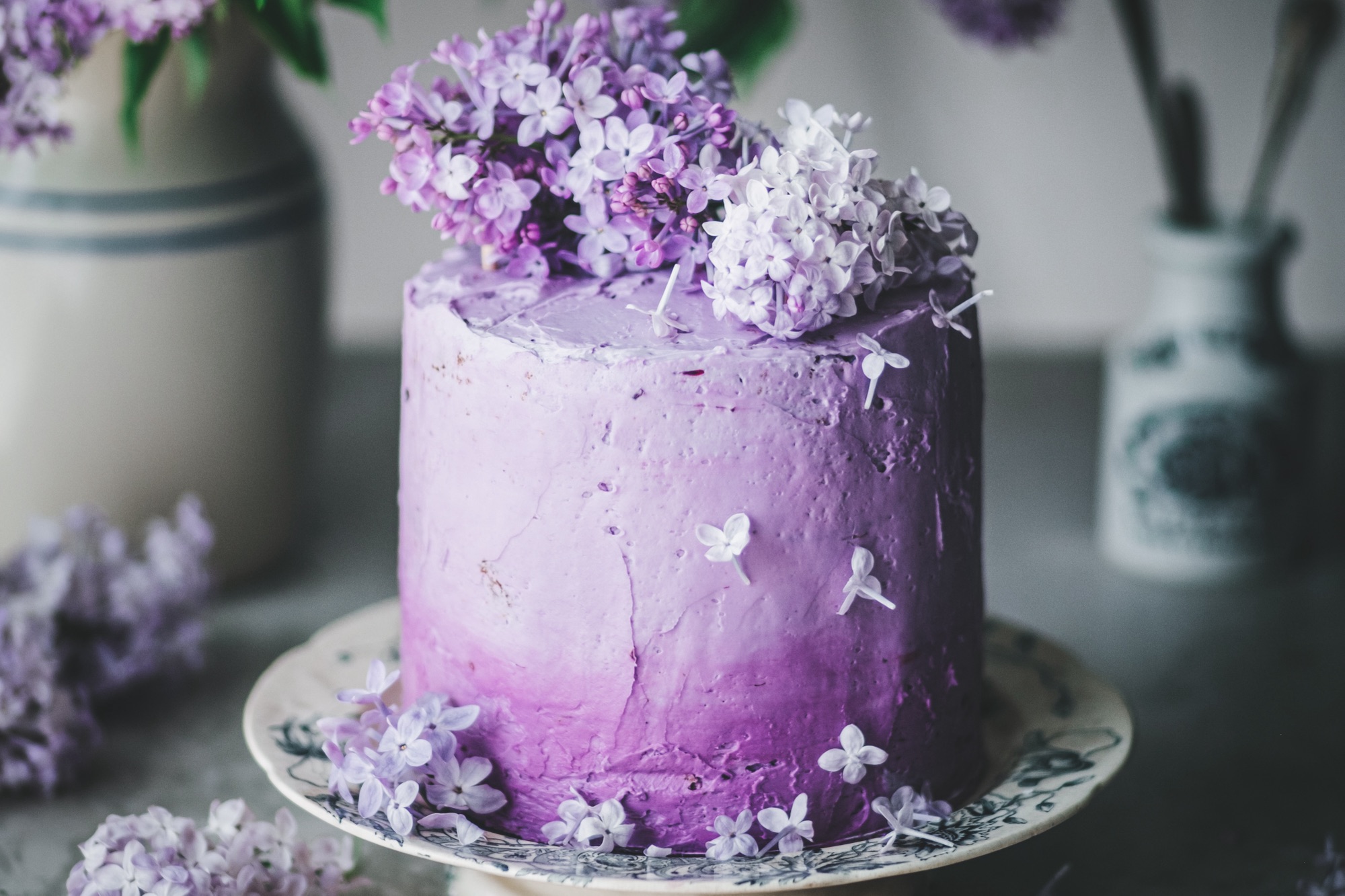 Double Lemon Cake with Marionberry Compote - Marissa Makes